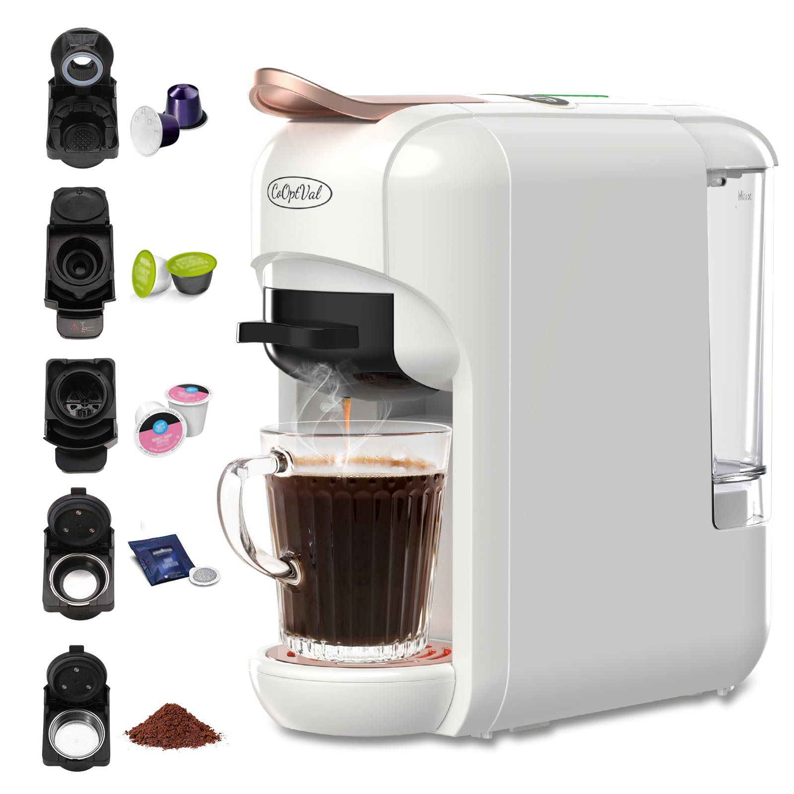 Amazon.com: CoOptVal 19-Bar Small Espresso Machine & Coffee Machine ...