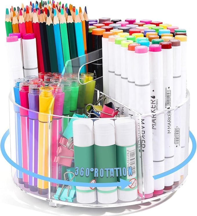 Amazon.com : BEYGORM Acrylic Vertical Marker Organizer for 150 Markers ...