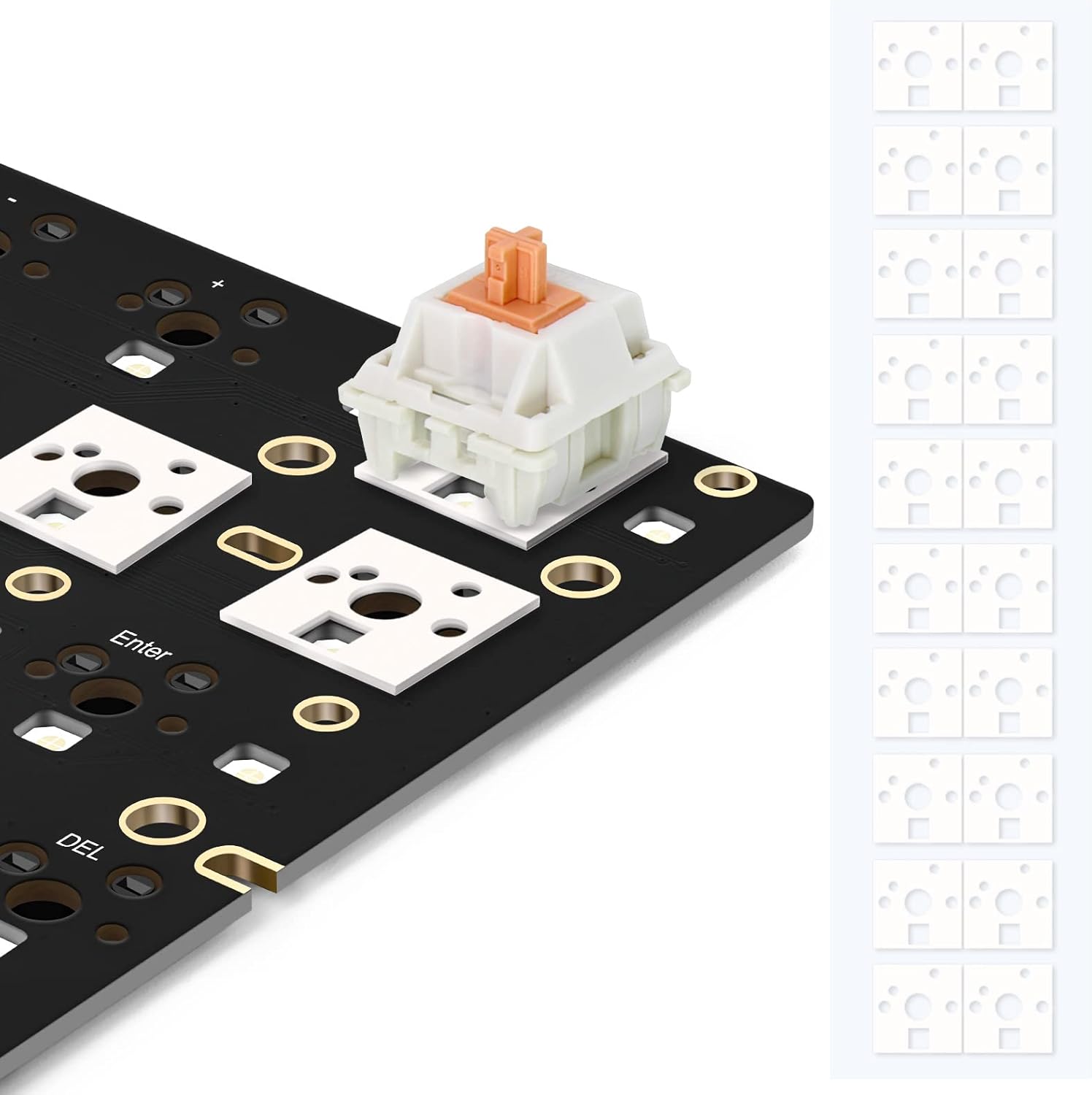 Amazon.com: YIMAGUJRX RUNJRX Keyboard PE Switch Pads 1mm Thick for 61 ...