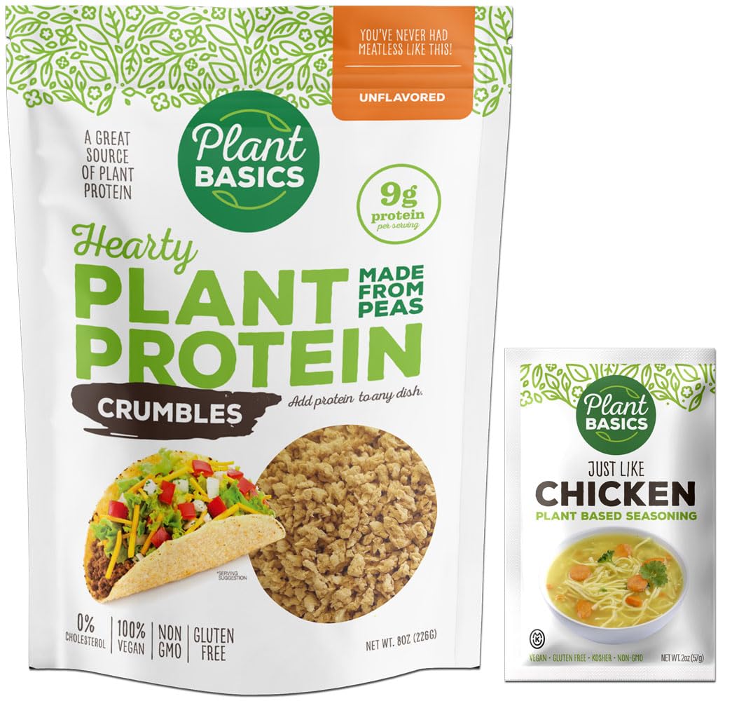 Amazon.com: Plant Basics - Hearty Plant Protein - Unflavored Crumbles ...