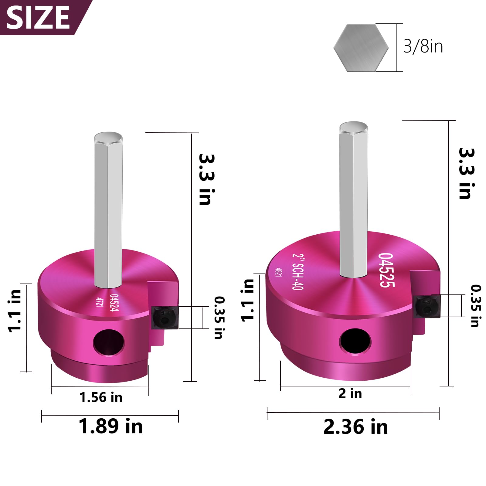 Snapklik.com : JYINCPED PVC Fitting Saver 1-1/2 & 2 Inch Head, PVC Pipe ...