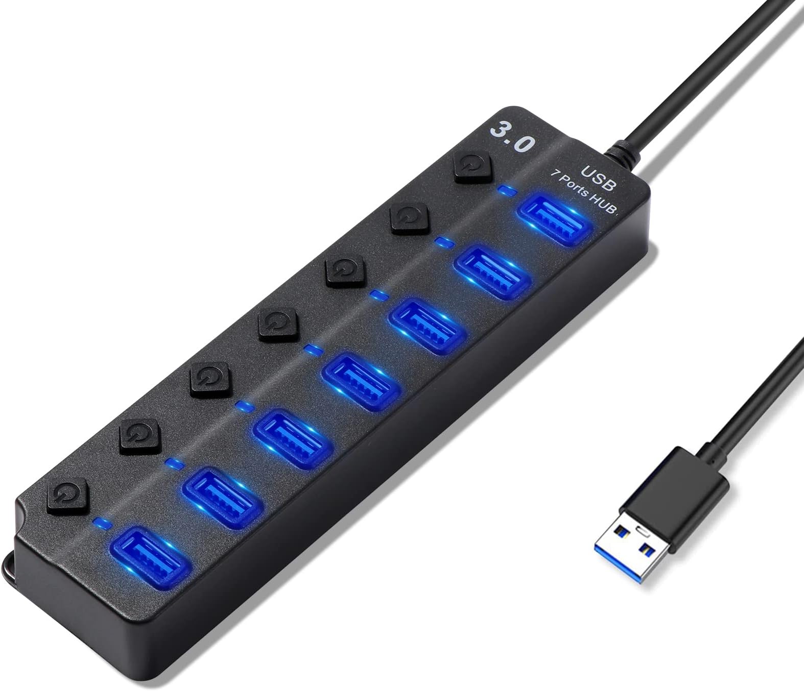 Hoppac Hub USB 3.0, 7 in 1 Porte USB Multiple Per PC, Con 1 USB 3.0 e 6 ...