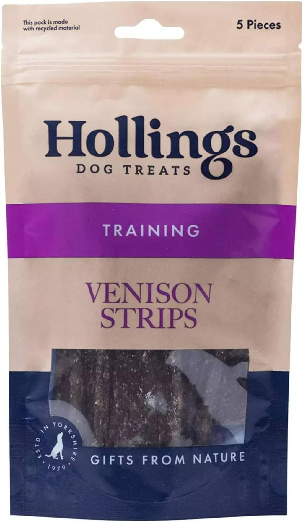 Hollings Treat Strips with Venison Dog Training Treats, 100% Natural ...