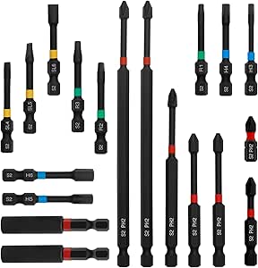 19PCS Magnetic Screwdriver Bits Set Alloy Steel Quick Change Allen Wrench Drill Bits Hex Key Bit ...