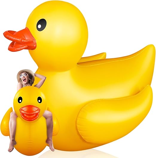 Amazon.com: Hungdao 1 Pcs 5 Feet Giant Inflatable Duck Huge Rubber Duck ...