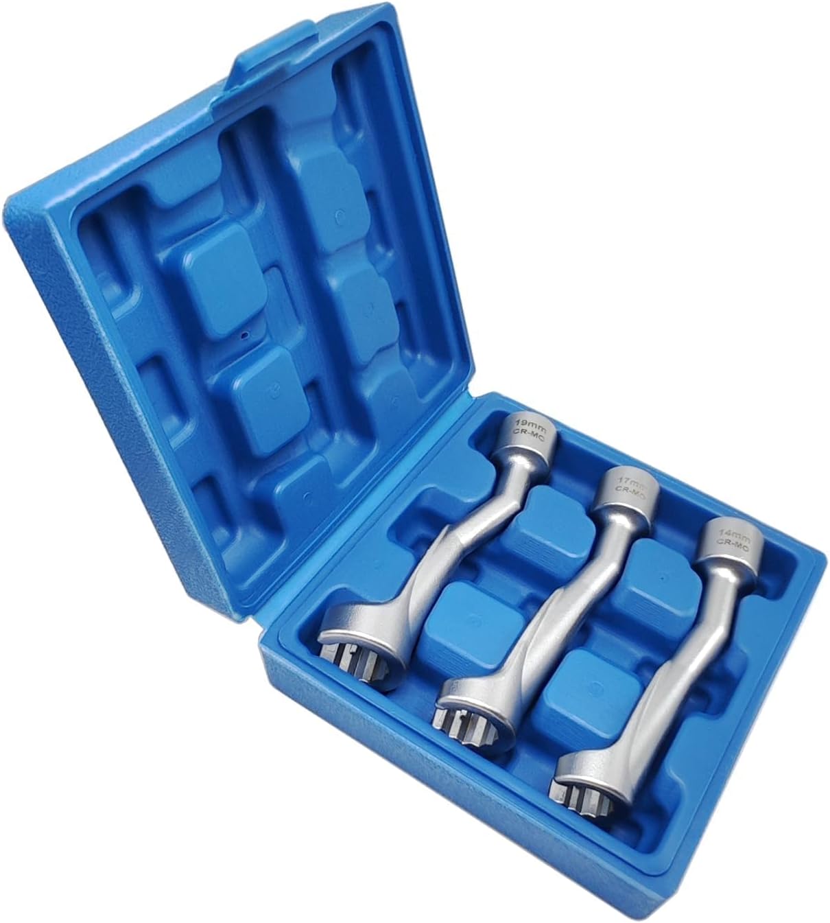 Amazon.com: JEUCLEL 3PCS 14mm 17mm 19mm 1/2" Dr. Common Rail Injection Fuel Line Nut Socket Set ...