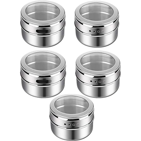 Amazon.com: Kamenstein Magnetic Multi-Purpose Spice Storage Tins, Set ...