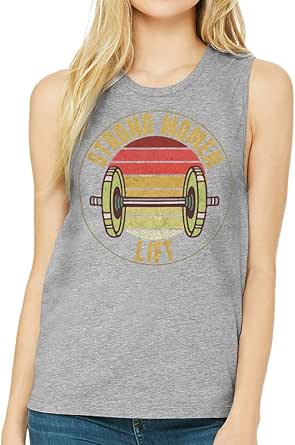 Strong Women Lift Women's Muscle Tank - Retro Tank Top - Printed ...
