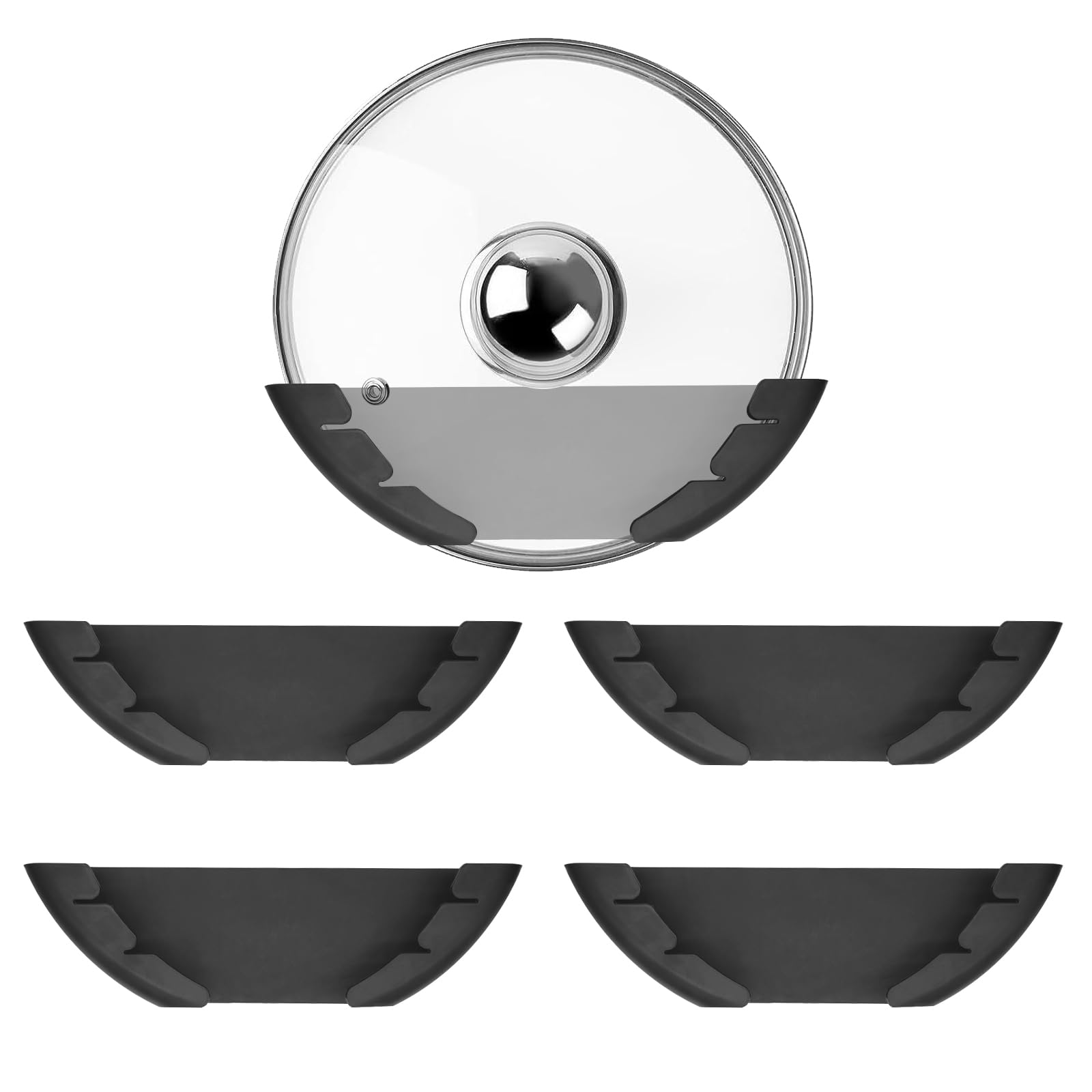 Amazon.com - VOBUYING Universal Pot Lid Organizer for Cabinet, 5 Pcs ...