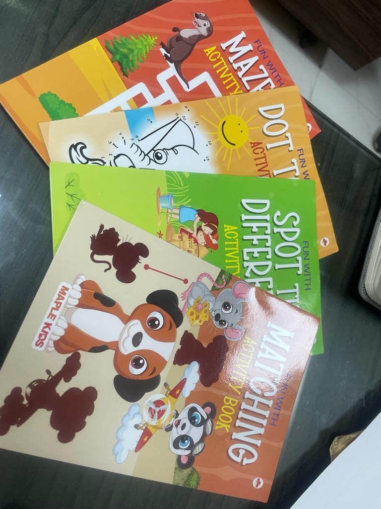 Brain Boosting Activity Book Set (Set of 4 books) - Mazes, Dot to Dot ...