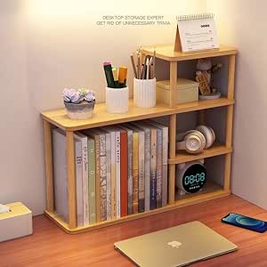 Amazon.com: MKEING College Dorm Desk Bookshelf 24/32in Simple Desktop ...