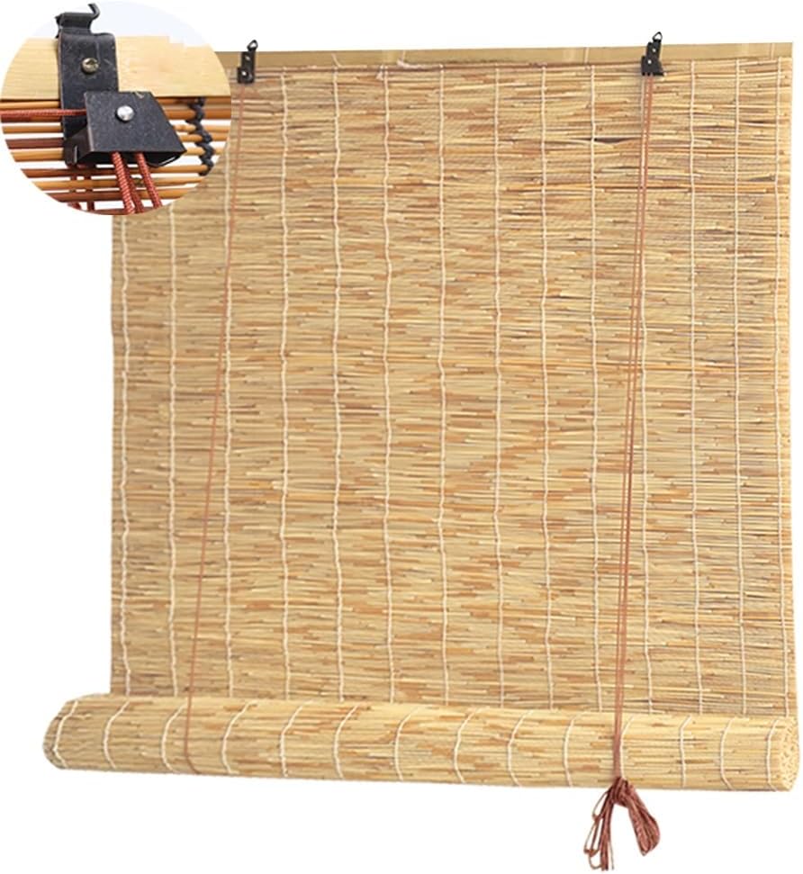 Amazon.com: Outdoor Reed Roller Blinds,Bamboo Shades,Bamboo Blinds with ...