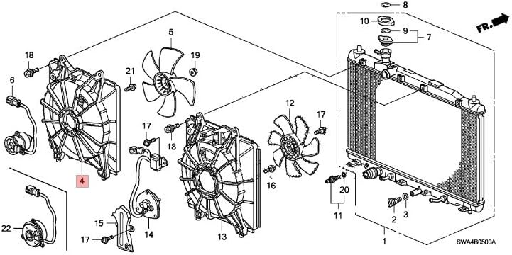 Amazon.com: Genuine Honda (19015-RZA-A01) Fan Shroud : Automotive