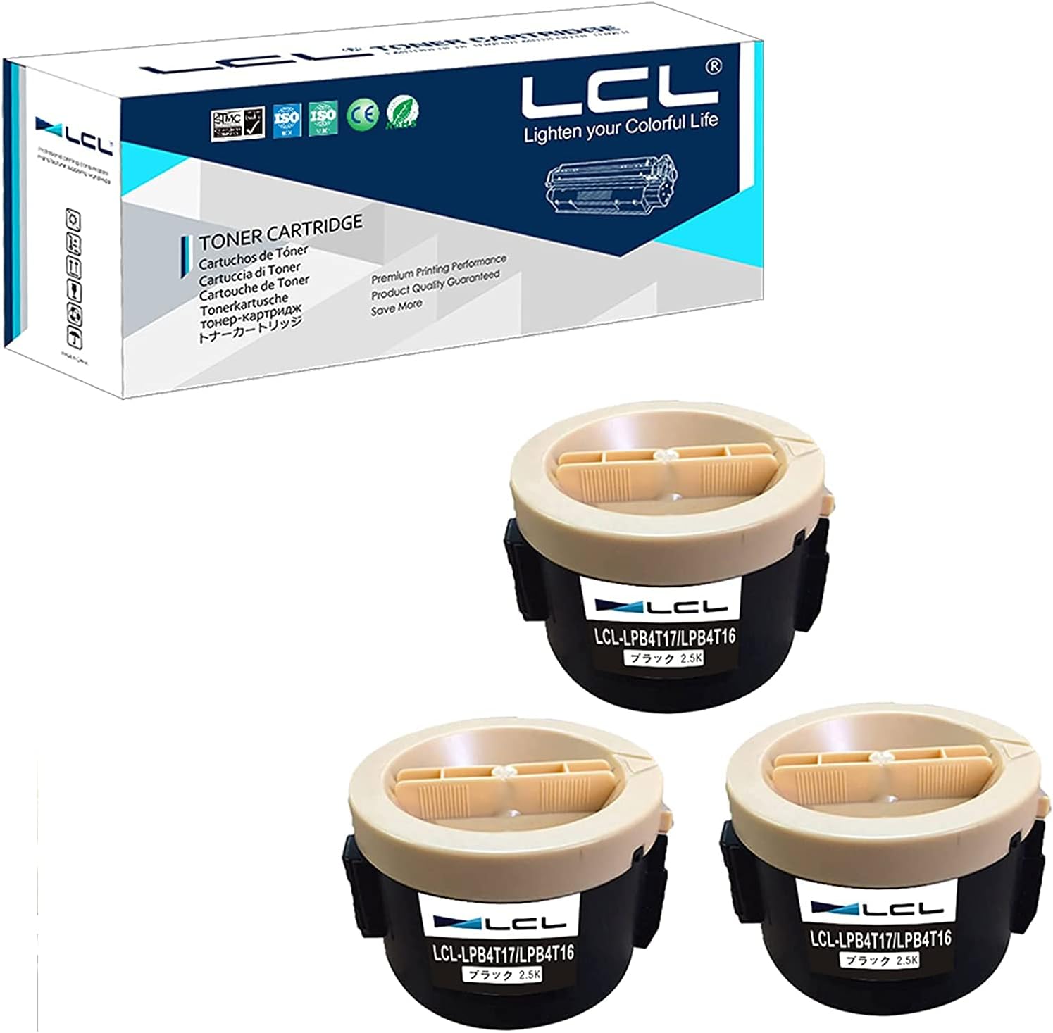 Amazon | LCL エプソン用 LPB4T17 LPB4T16 2500枚 （3パック ブラック） 互換トナーカートリッジ 対応機種：LP-S230DN LP-S230DW LP ...