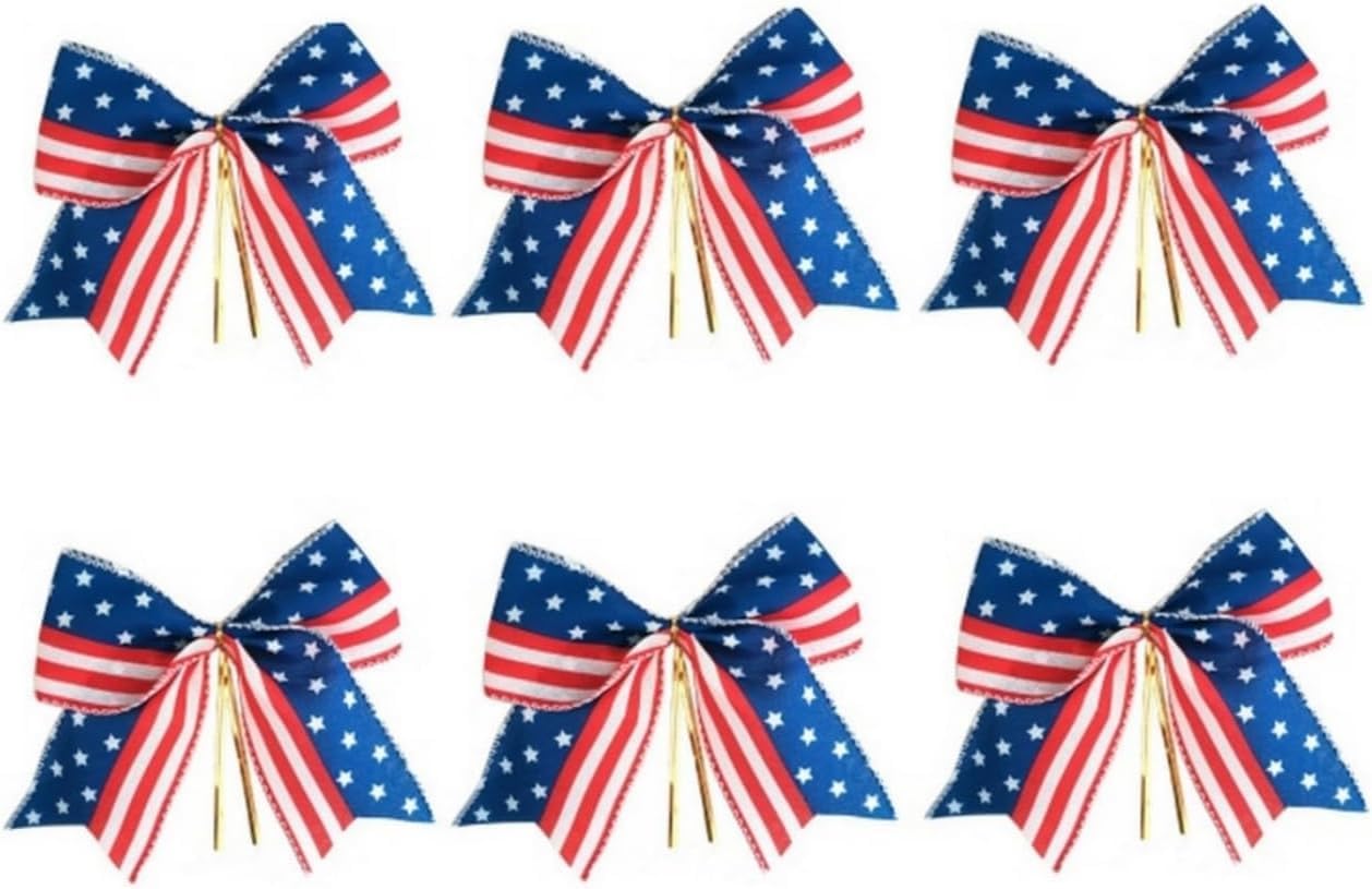 Amazon.com: WMYDNCG 4th of July Red White Blue Patriotic Bows, Memorial ...