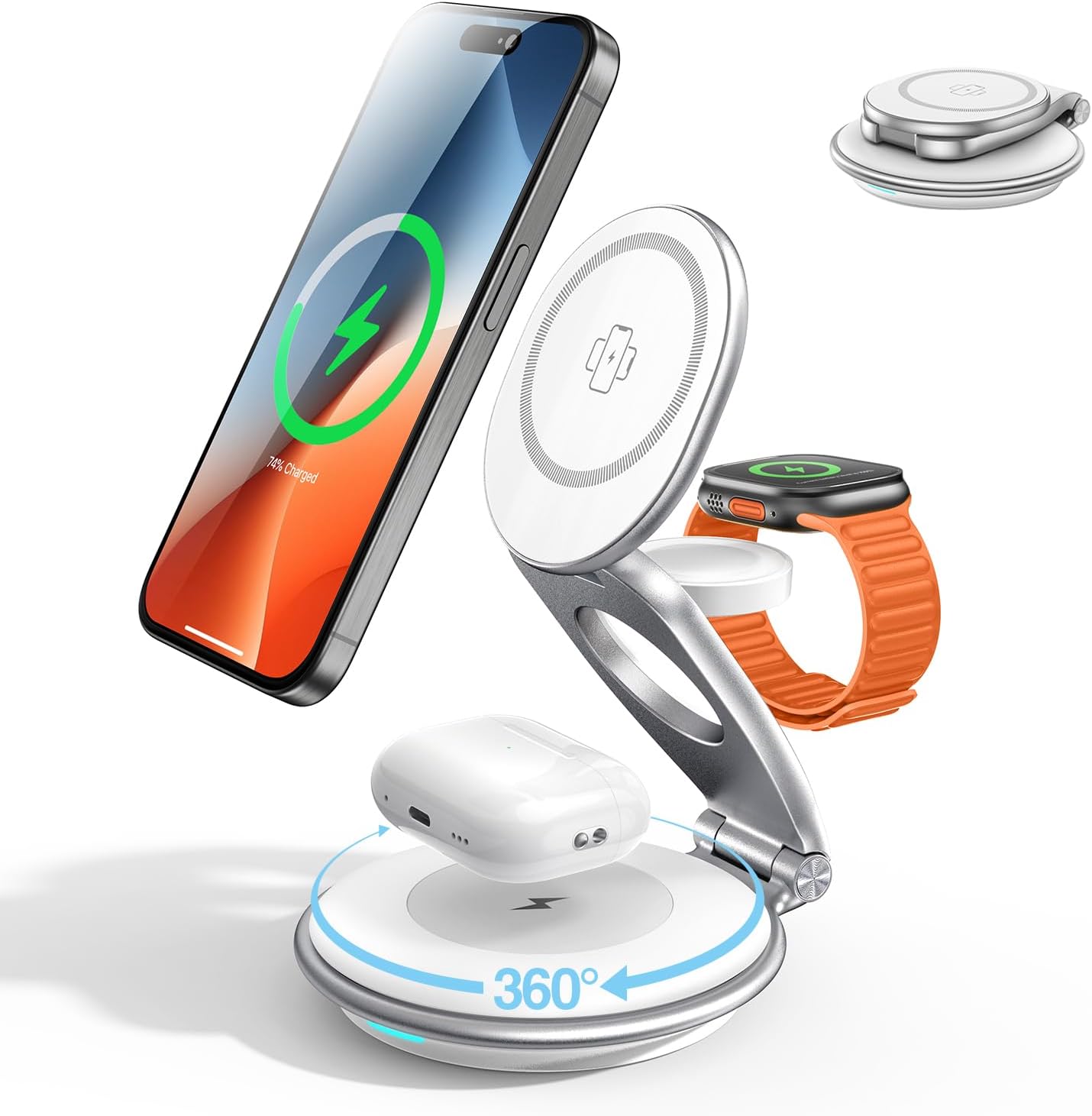 Amazon.com: Induction iPhone Charger, 4 in 1 Wireless Charger for ...