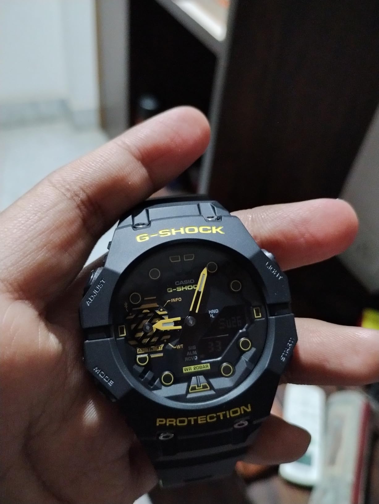 Casio G-Shock GA-B001CY-1ADR Black & Yellow Analog-Digital Dial Black ...