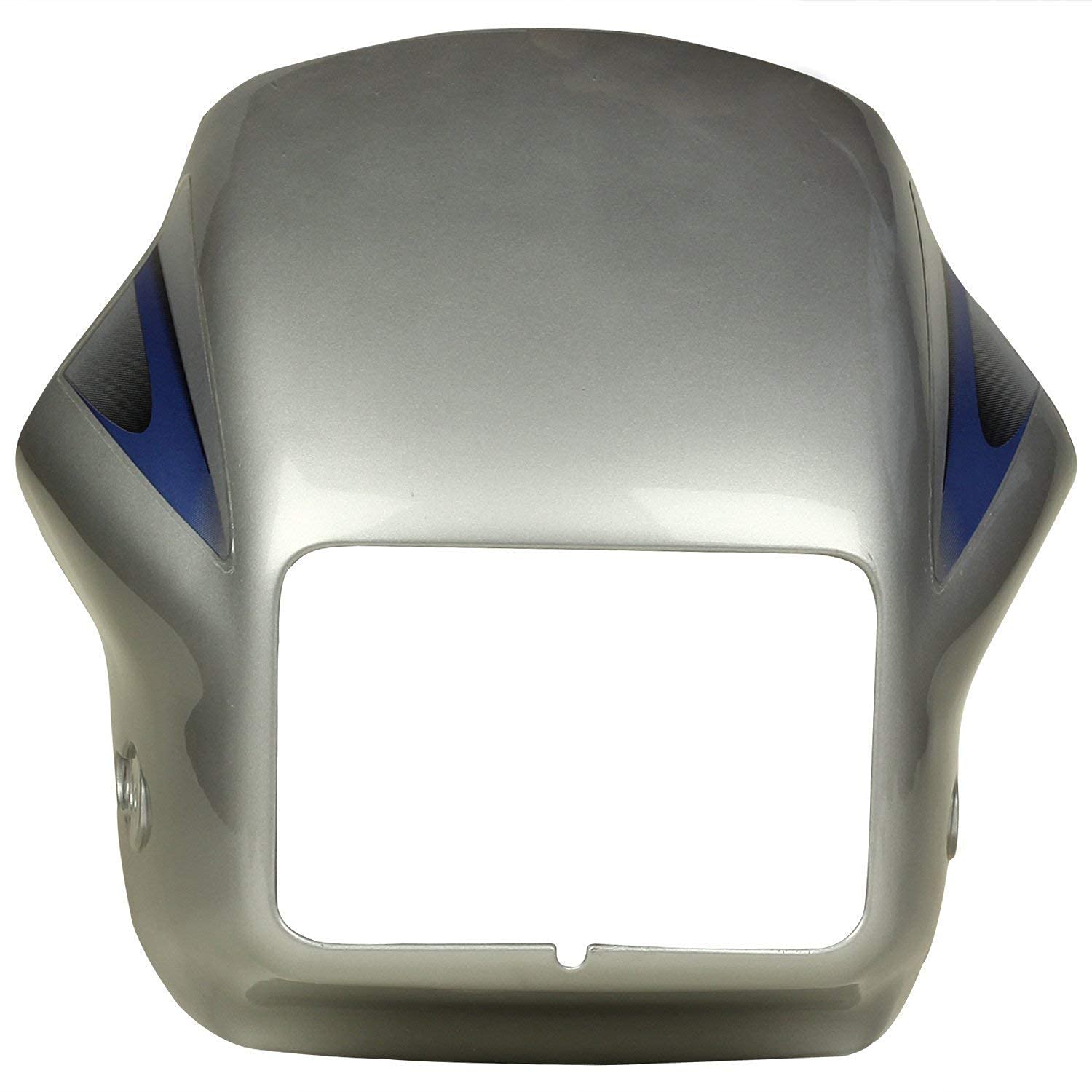 Heavy Duty Front Visor For Hero Splendor( Black Grey (Silver Blue) Car ...