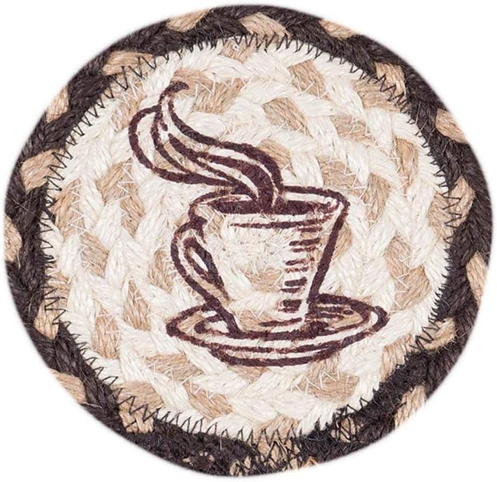 Amazon.com | Earth Rugs Coaster Set, 5"x5", Brown: Coasters