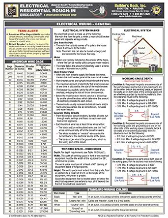 Electrical Residential Rough-In Quick-Card Based on the 2017 NEC and ...