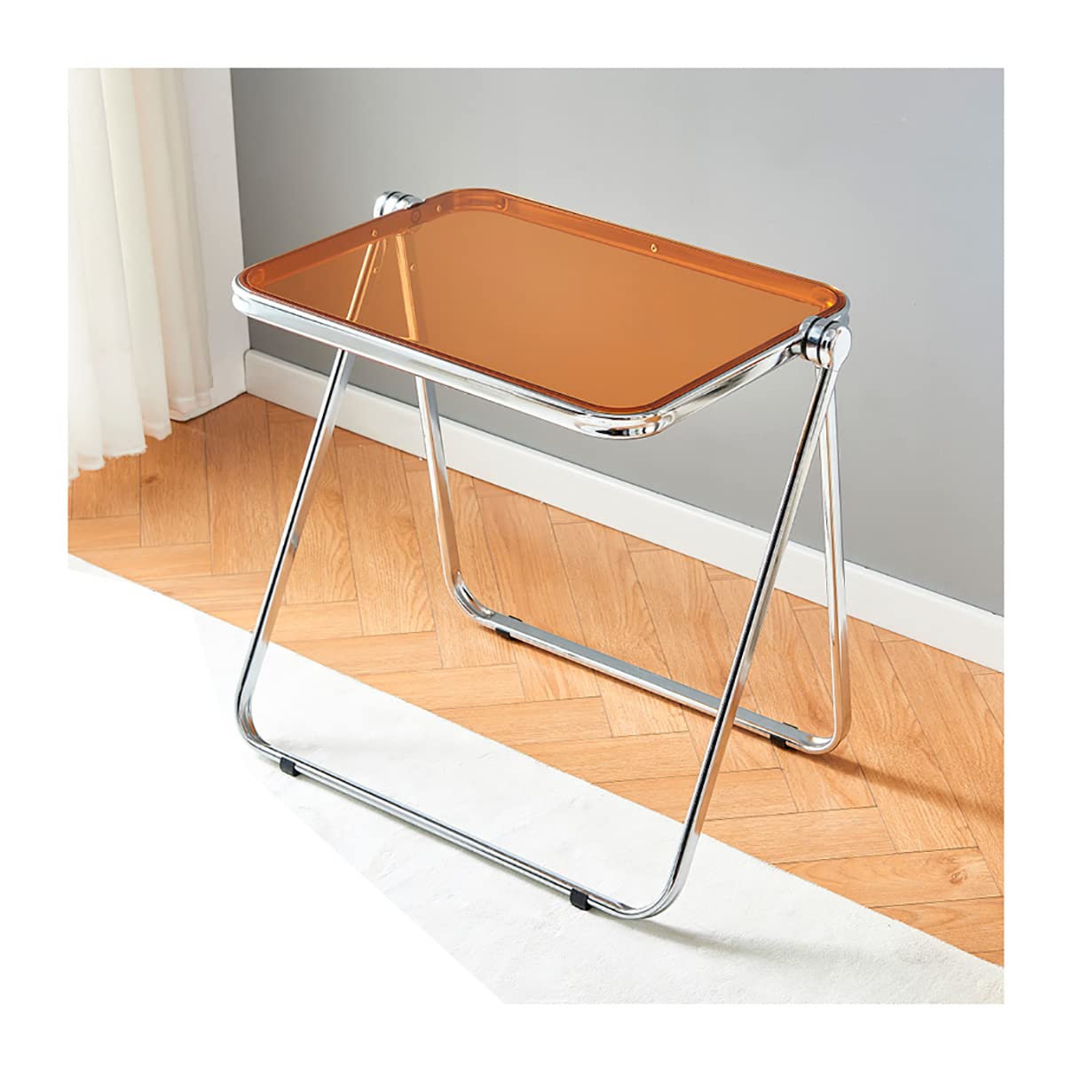Home Folding Laptop Table Small Foldable Minimalist Transparent ...