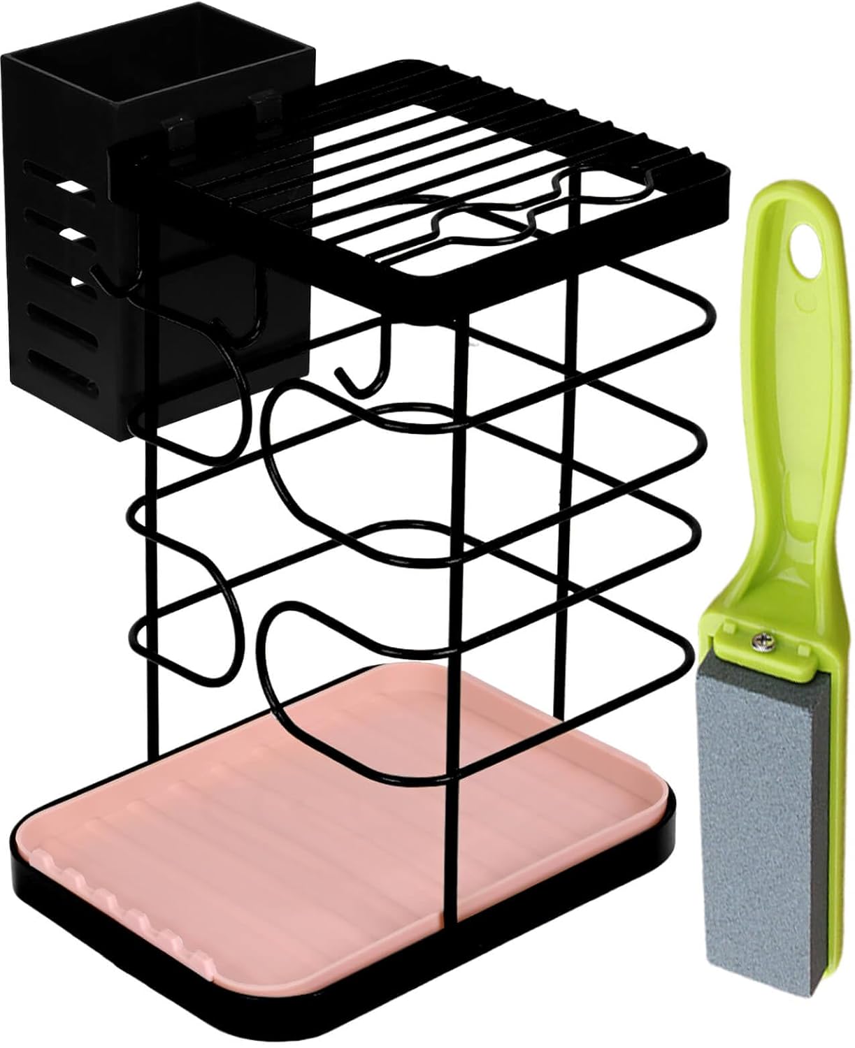 Amazon.com: Knife Block and Sharpening Stone with Handle VAPAA TAIDE ...