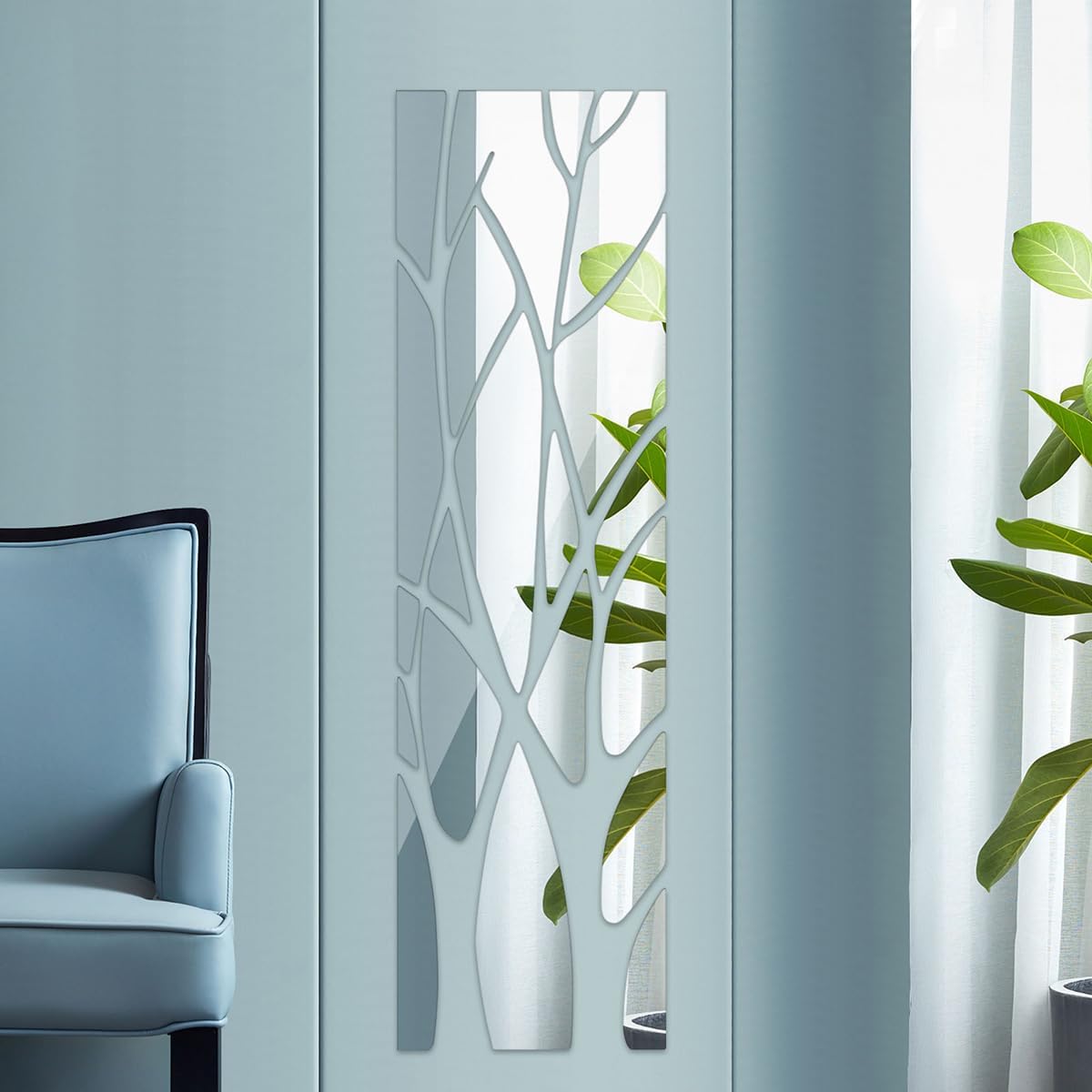 Amazon.com: 3D Tree Wall Mirror Stickers - DIY Decorative Branches Self ...