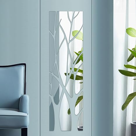 Amazon.com: 3D Tree Wall Mirror Stickers - DIY Decorative Branches Self ...