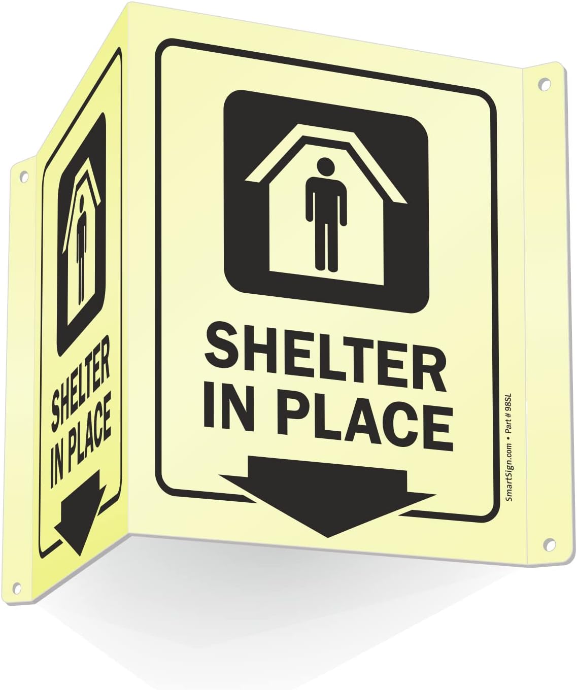 Amazon.com: SmartSign "Shelter in Place" Projecting Sign, 6 x 5 inch ...
