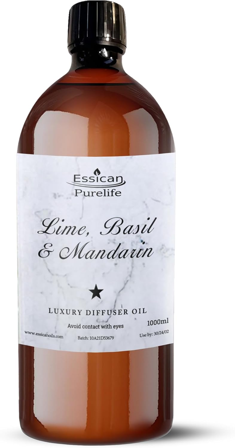 Reed Diffuser Refill 1000ml - Reed Diffuser Oil Refill, Lime Mandarin ...
