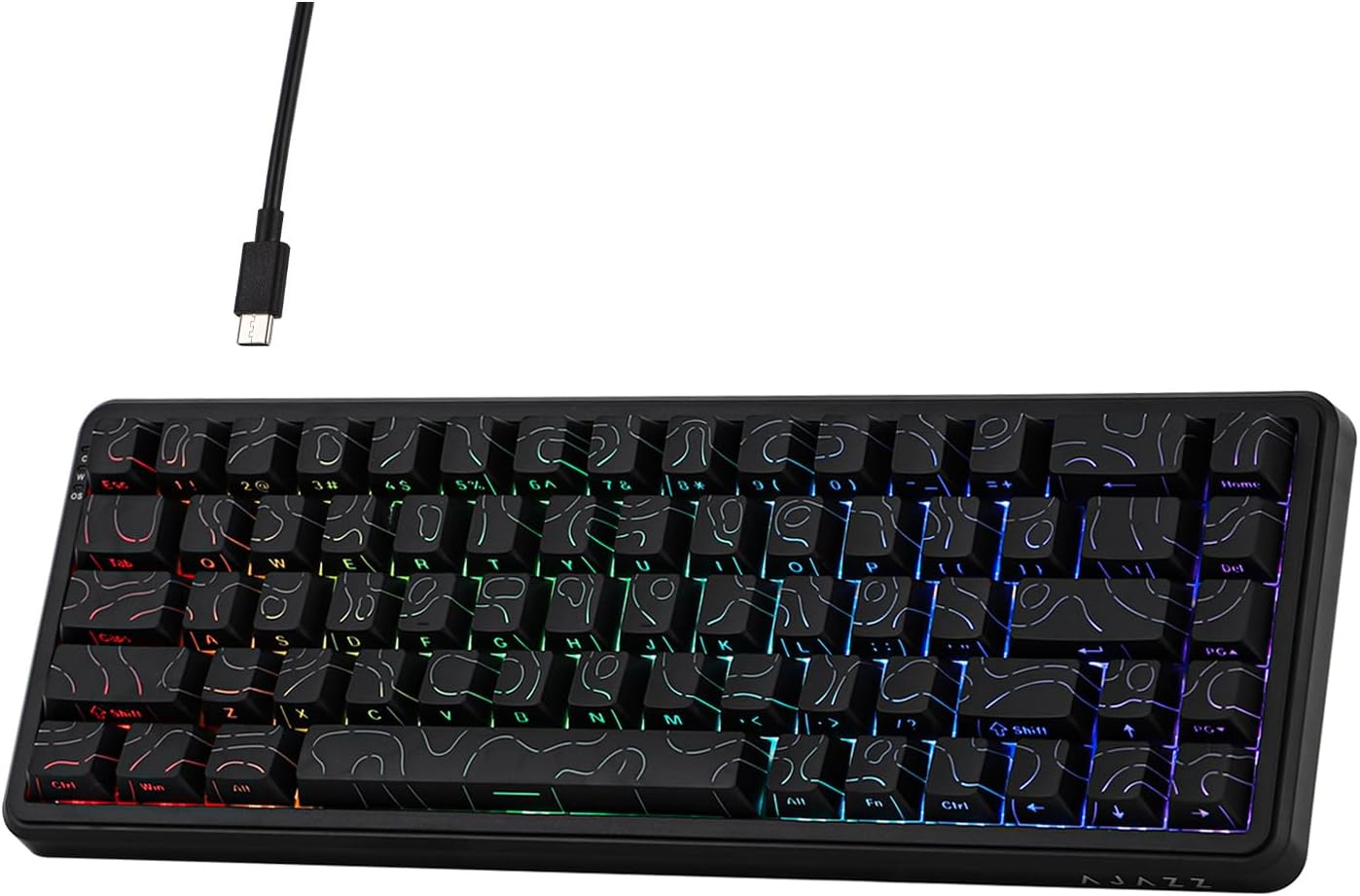 MechLands AJAZZ AK680 MAX Teclado para jogos com fio com interruptor de efeito Hall, teclado ...