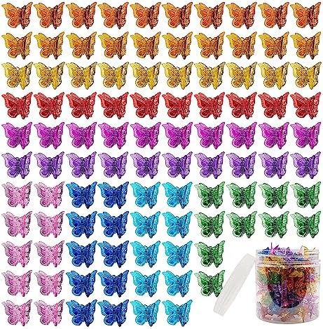 Amazon.com : MUUZLL 50 Pack Butterfly Hair Clips Pastel Mini Cute ...