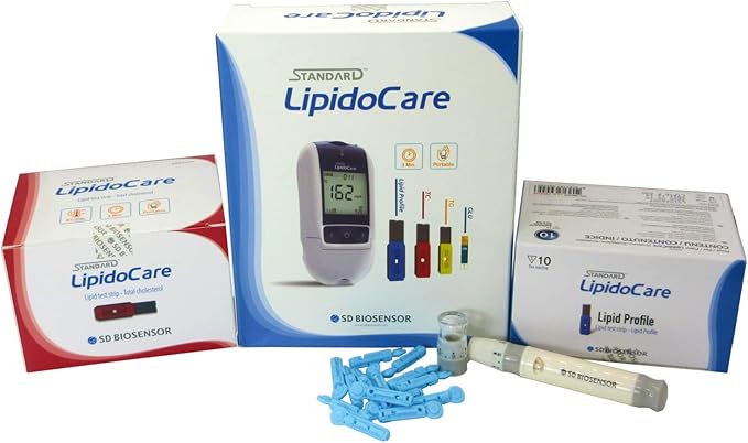 LipidoCare Meter + Total Cholesterol Strips + Lipid Profile Strips ...