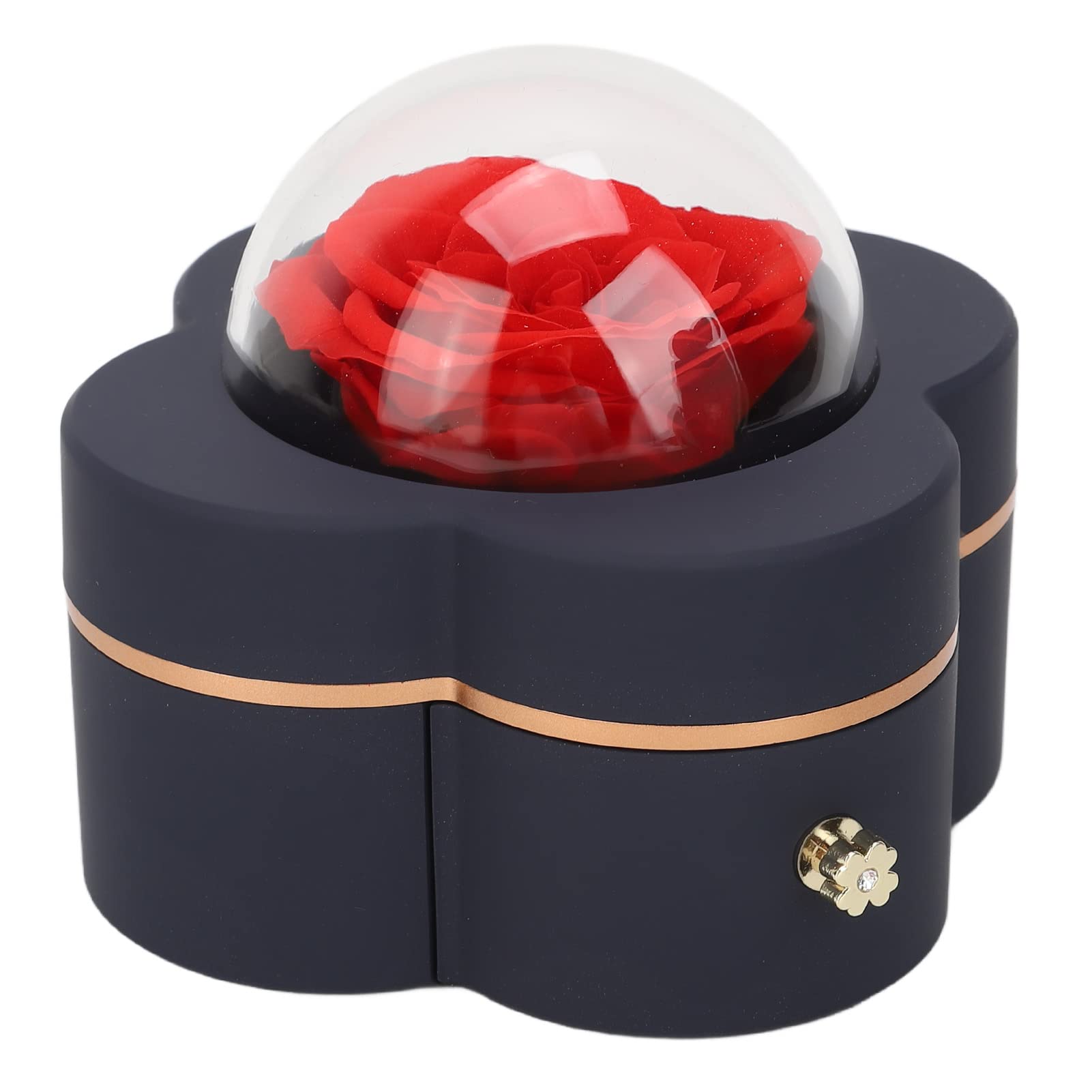 Amazon.com: Drawer Necklace Ring Box, Preserved Rose Flower Gift Box ...