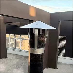 Amazon.co.jp: Stainless Steel Chimney Cowl, Chimney Rain Cap, Top Round ...