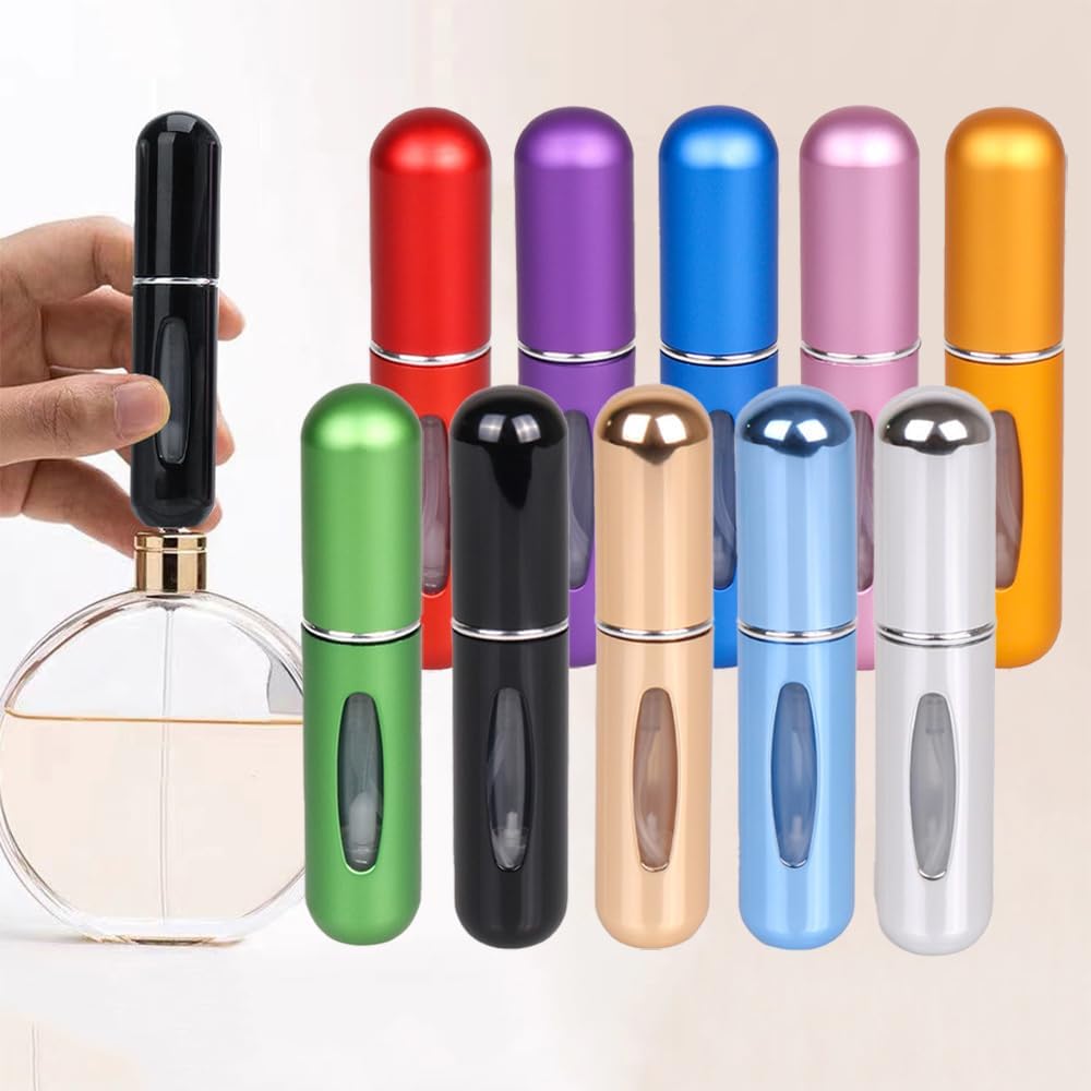 Amazon.com: 10pcs 5ml Portable Mini Refillable Perfume Bottle Spray ...