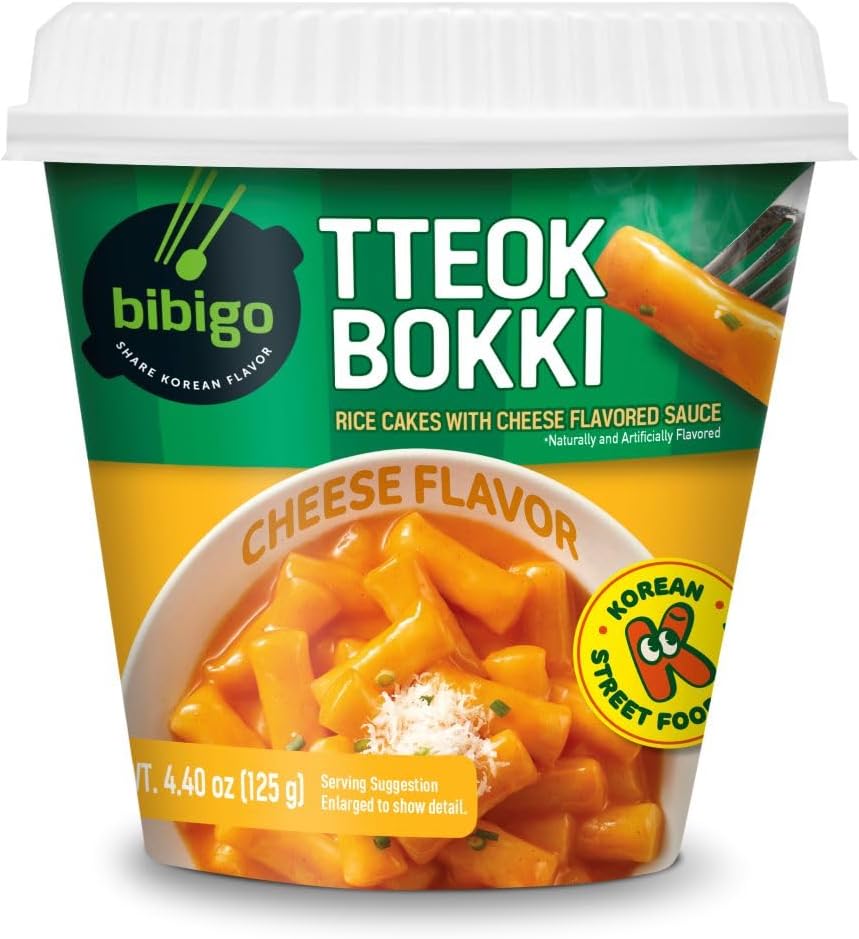 CJ bibigo Tteokbokki Rice Cake with Cheese Flavor Sauce 125 g : Amazon ...