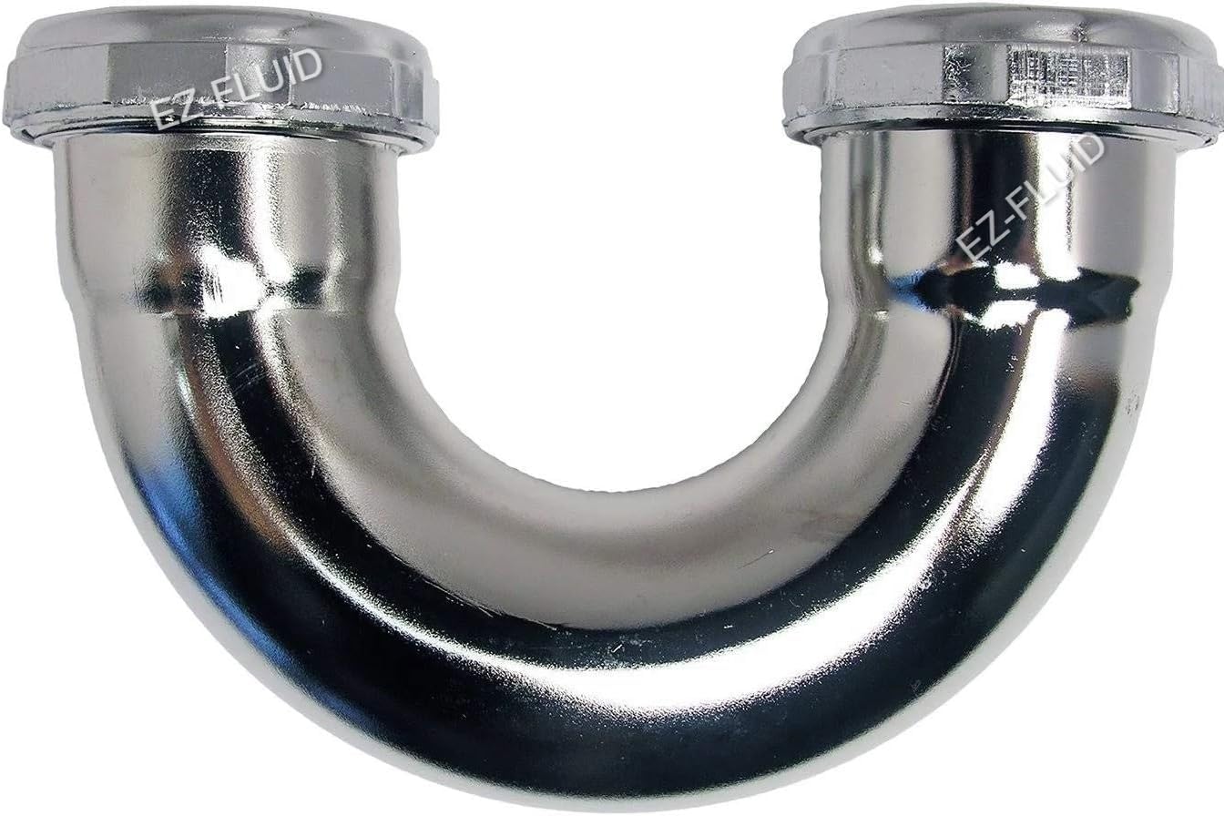 EZ-Fluid 1-1/2" Extra Low Profile Sink Trap J Bend Heavy Duty 17GA ...