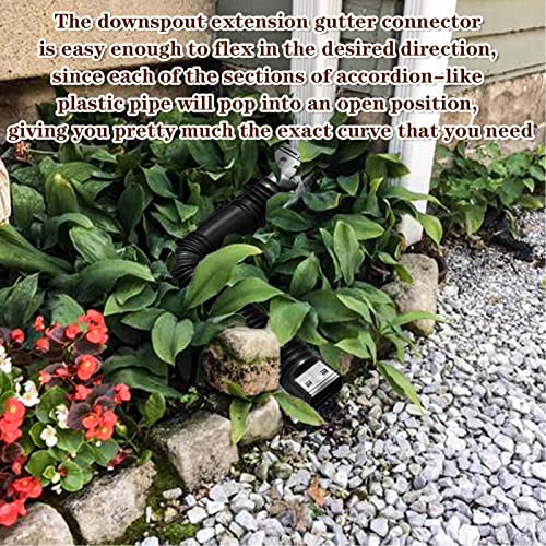 Horoper Rain Gutter Downspout Extensions Flexible, Retractable Drain ...