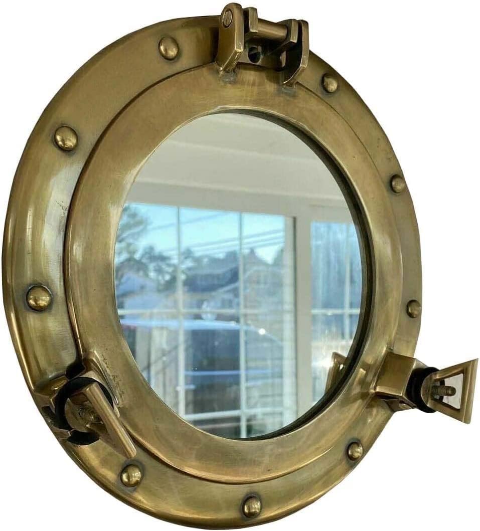 Amazon.com: Nagina International 11" Antique Finish Porthole Mirror ...