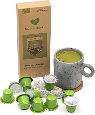 Organic Matcha Green Tea Nespresso Compatible Recyclable Capsules (10 ...