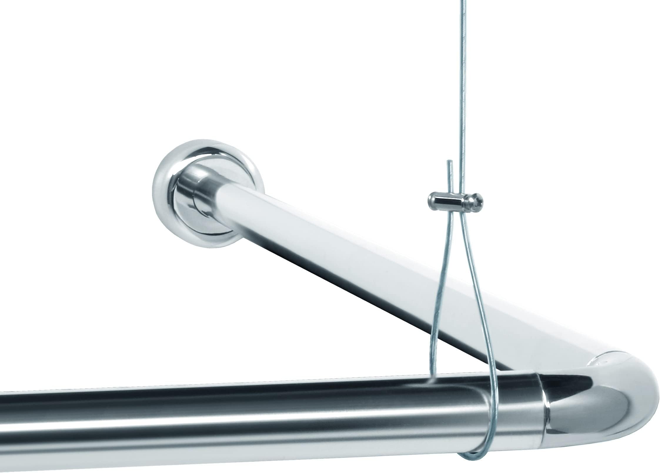 Tringle de Rideau de Douche en Forme de U, 70x165x70 cm, Montage Mural ...