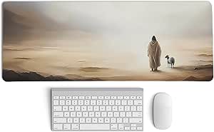 Amazon.com: PaJiaNi Retro Christian Themed Mouse Pad,Jesus Religious ...