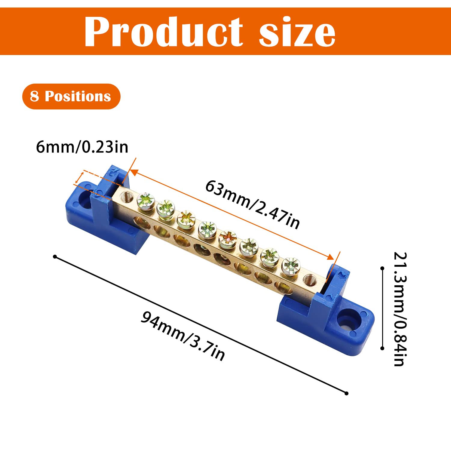 Snapklik.com : 3pcs Grounding Bus Bar,Terminal Bus Bar Terminal Block ...