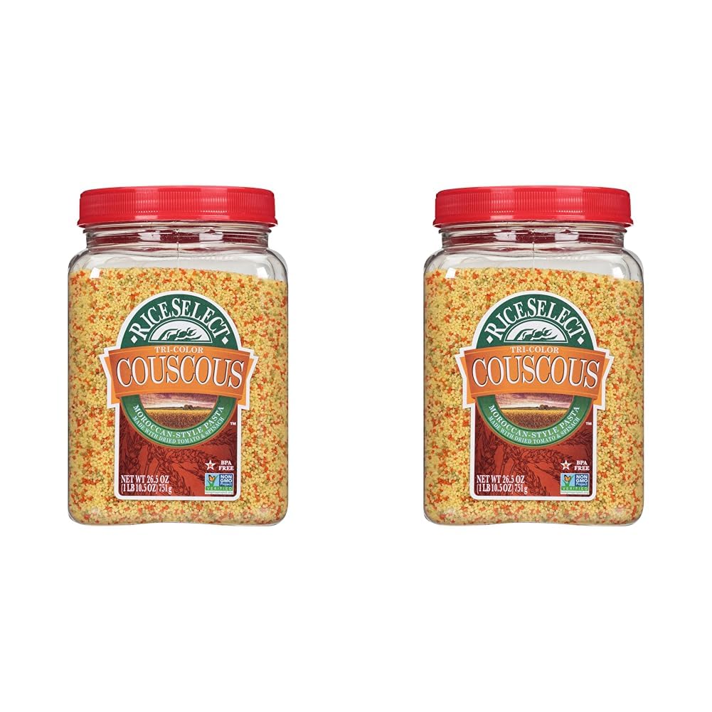 Amazon.com : RiceSelect Tri-Color Couscous, Moroccan-Style Couscous ...