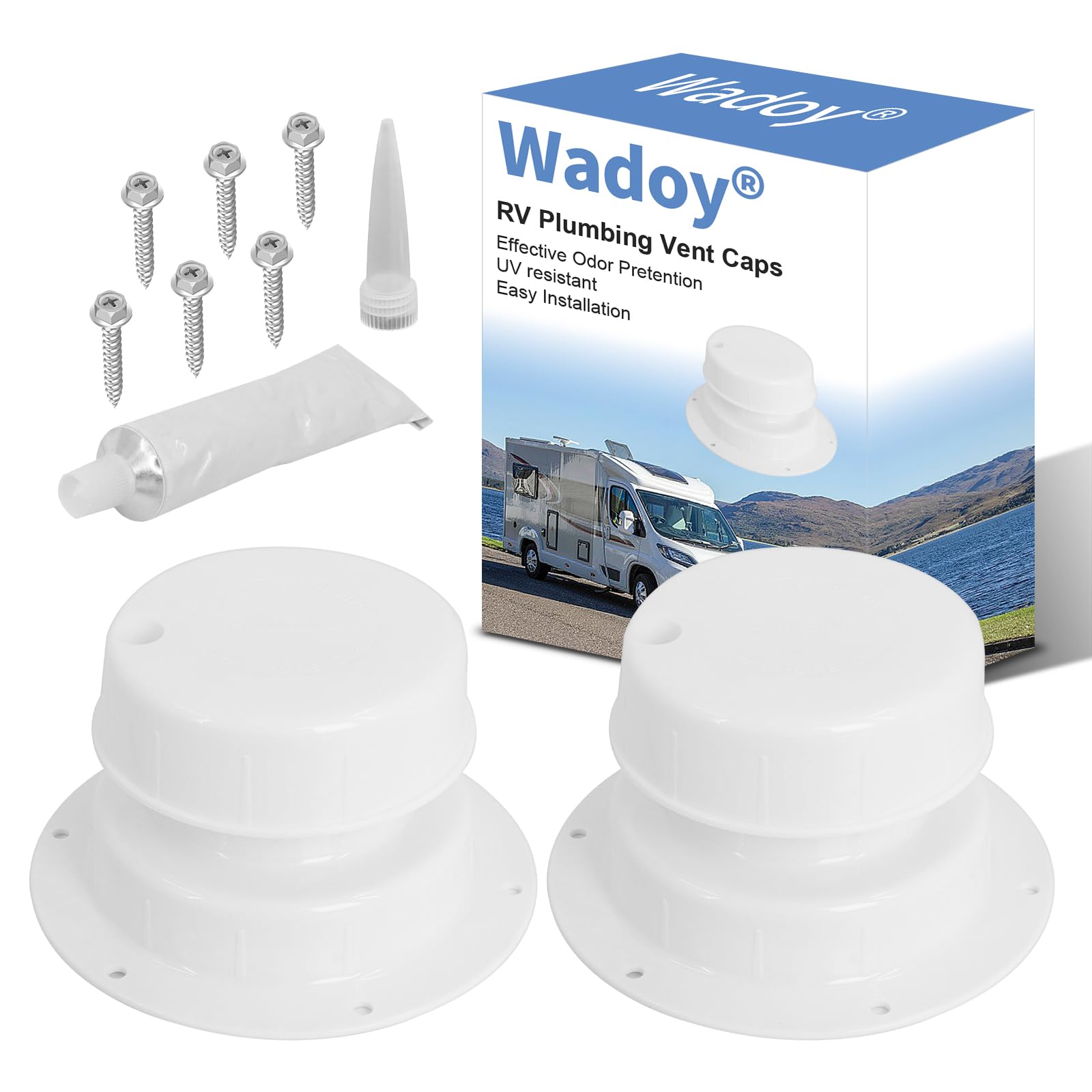 Snapklik.com : Wadoy RV Plumbing Vent Caps - RV Roof Sewer Vent Cover ...