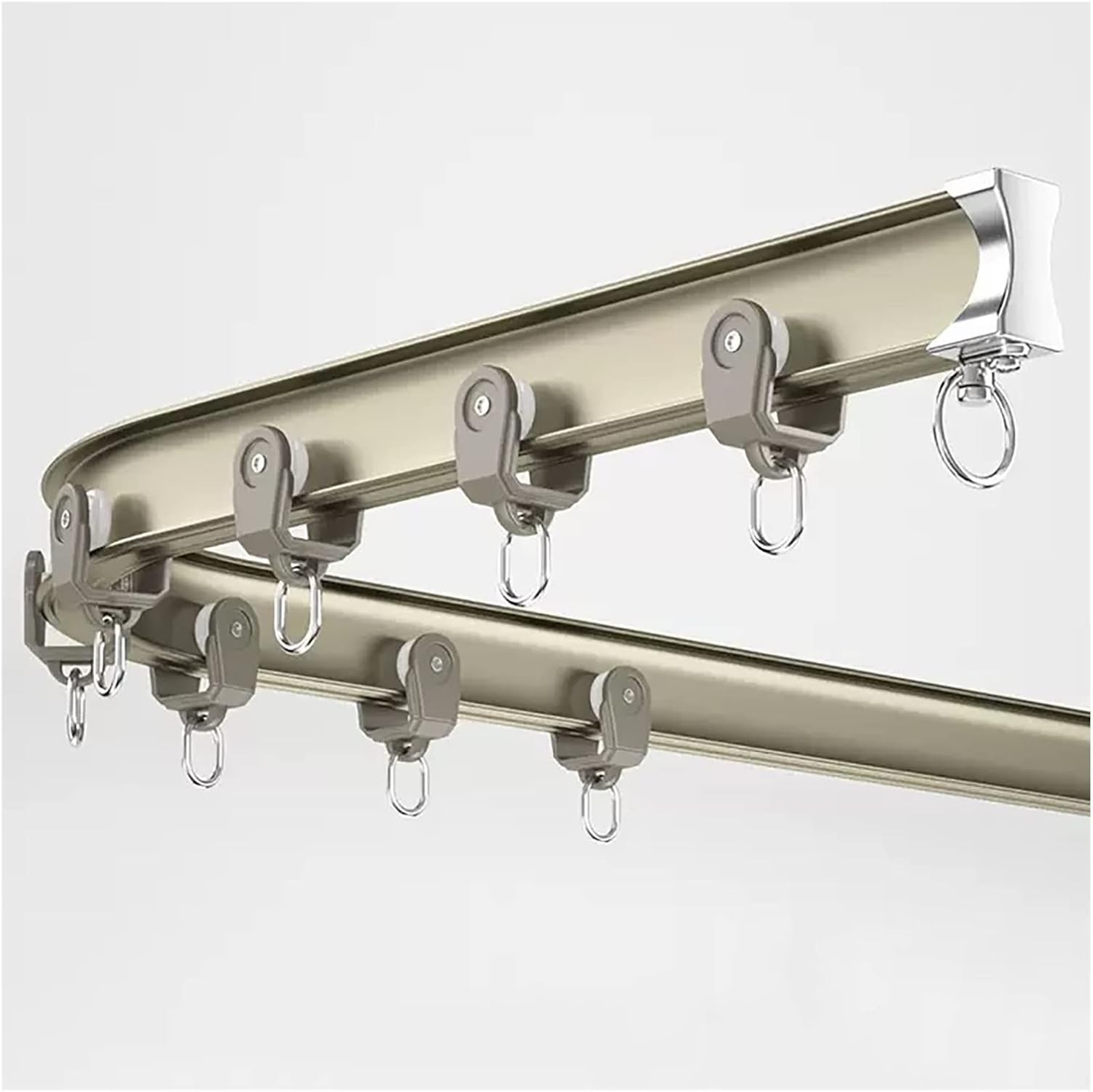 Heavy-Duty Flexible Curtain Track System - Ceiling & Wall Mount ...