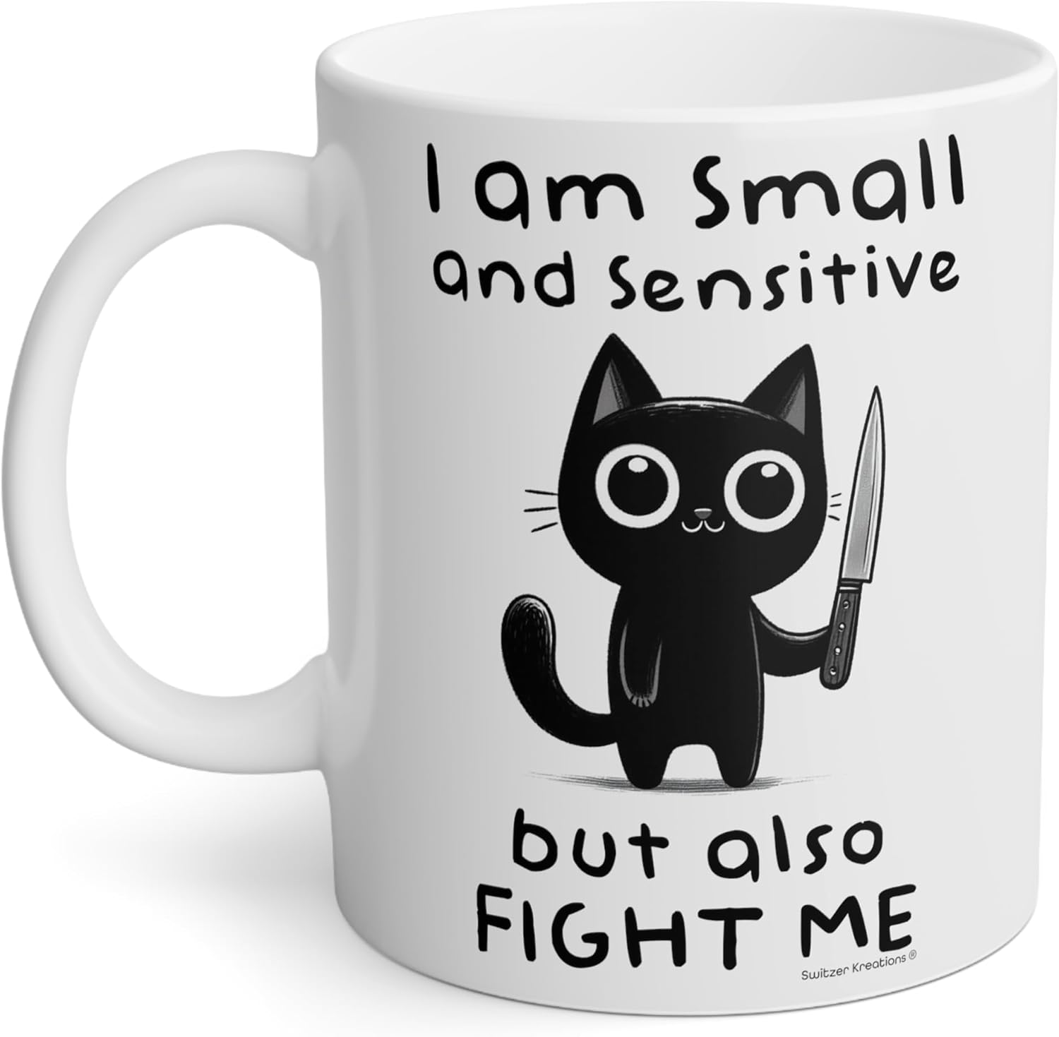 Amazon.com: Switzer Kreations Cute Cat Mug - Funny Coffee Mugs Joke ...