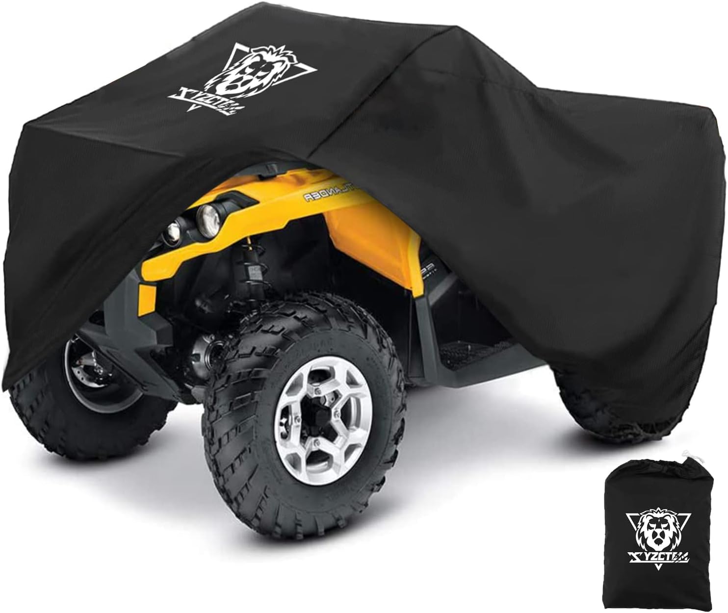 Amazon.com: XYZCTEM Waterproof ATV Cover, Heavy Duty Black Protects 4 ...