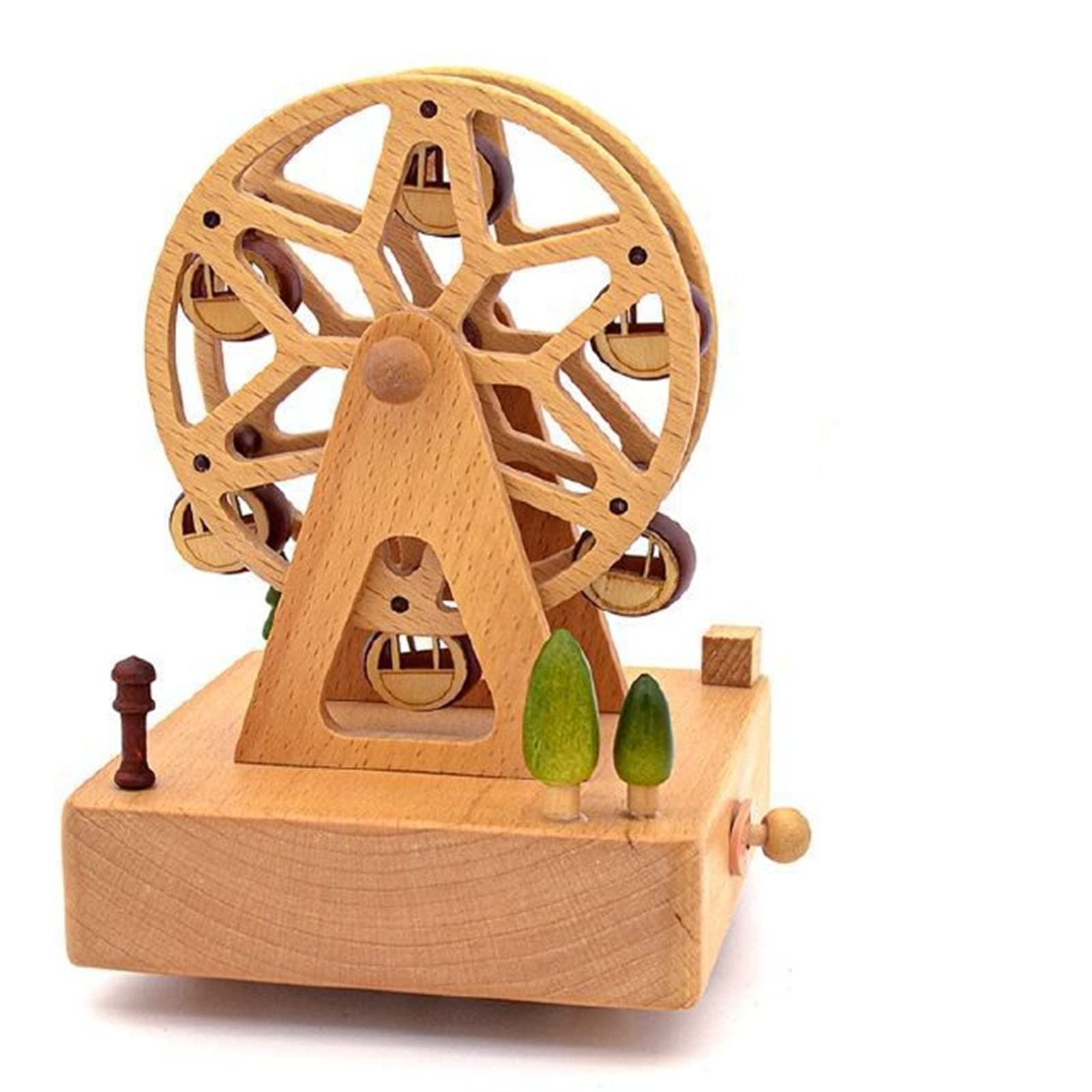Amazon.com: EFLSYFC Handmade Wooden Rotating Music Boxes - Musical Box ...